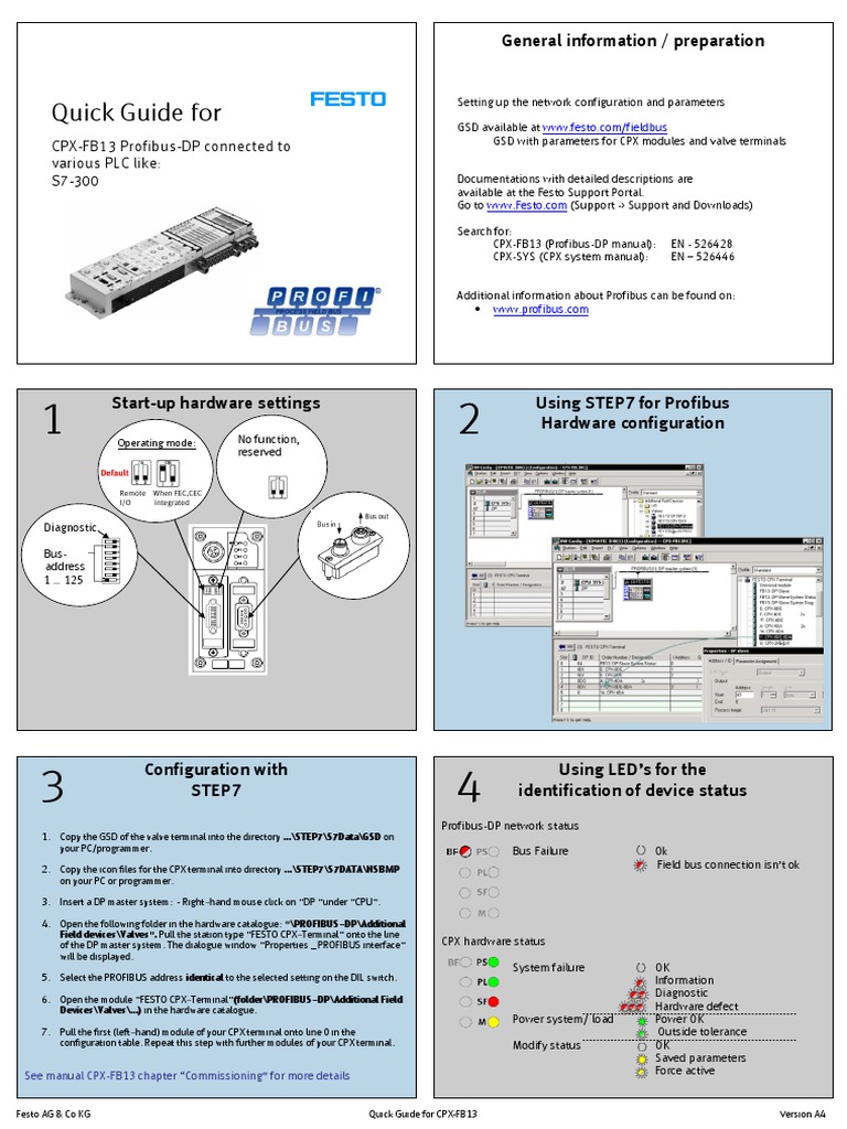 CPX-FB13, QuickGuide, V A6 | PDF | Programmable Logic Controller | Input/Output