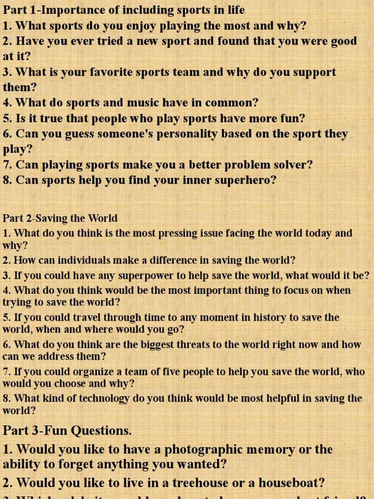 English Questions Intermediate Level Part 4. | PDF