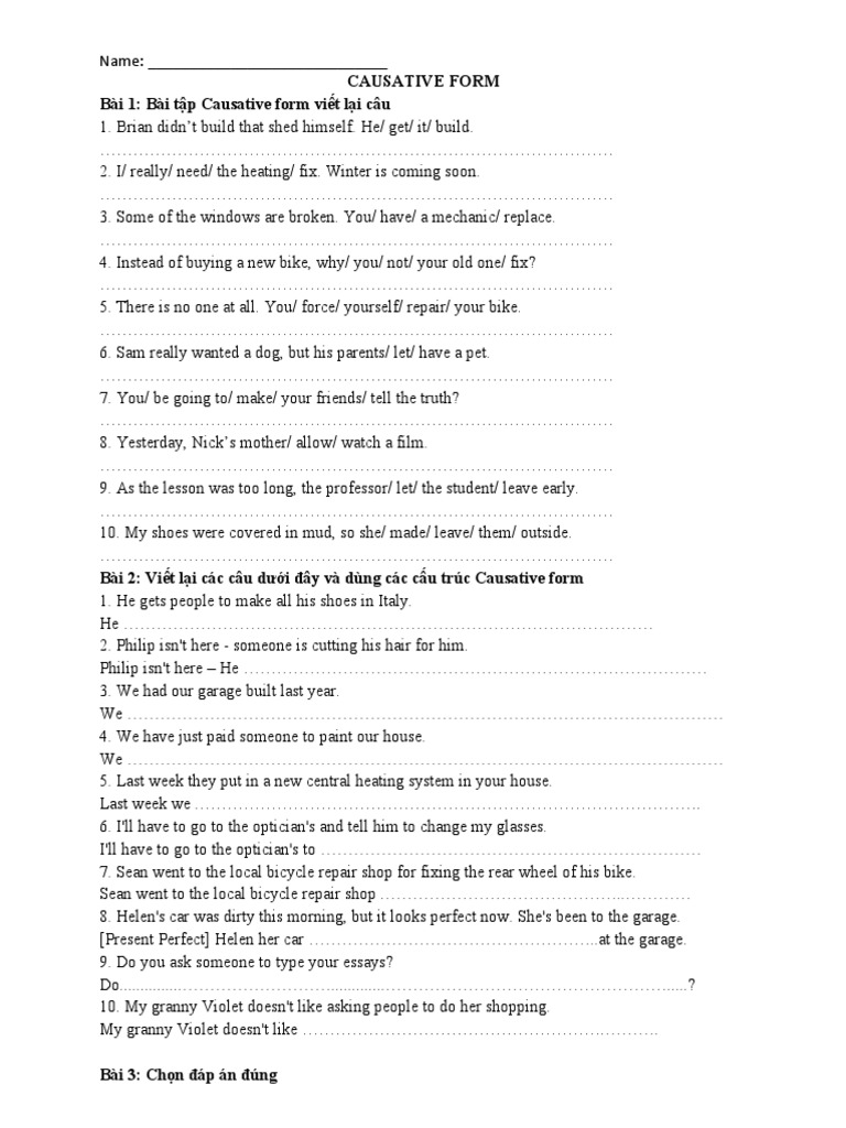 Causative Form | PDF