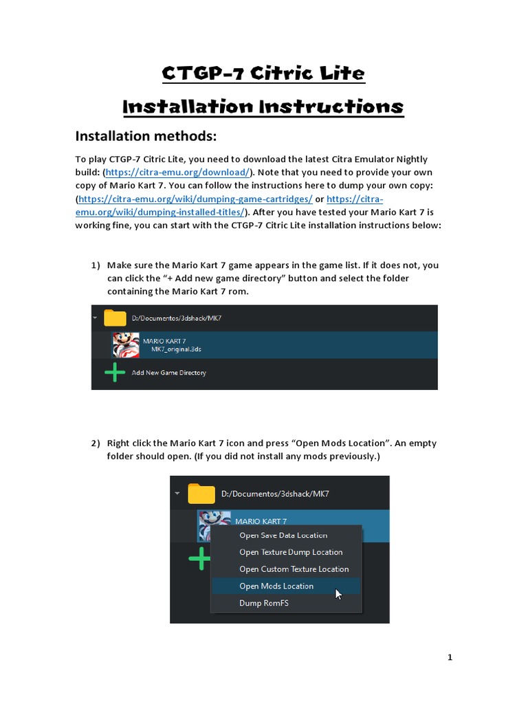 CTGP-7_CitricLite_Installation_Guide_EN | PDF