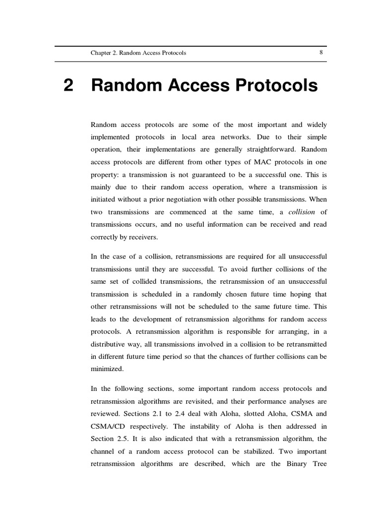 Random Access Protocols Overview | PDF | Markov Chain | Computing