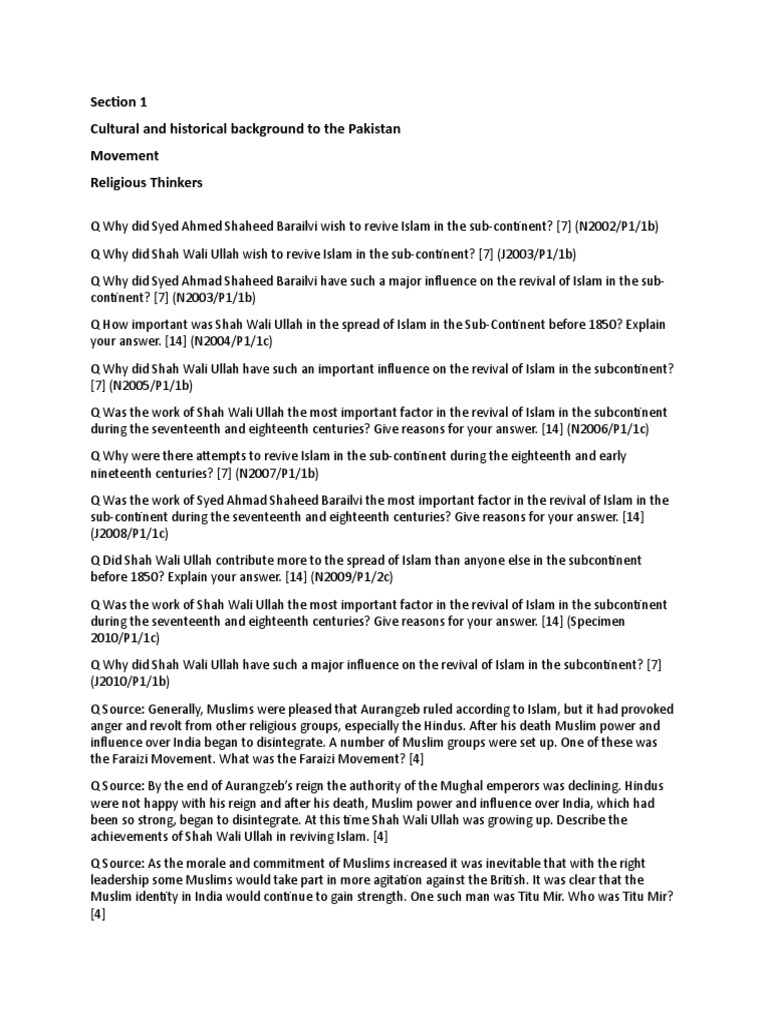 History Past Paper Topicals | PDF