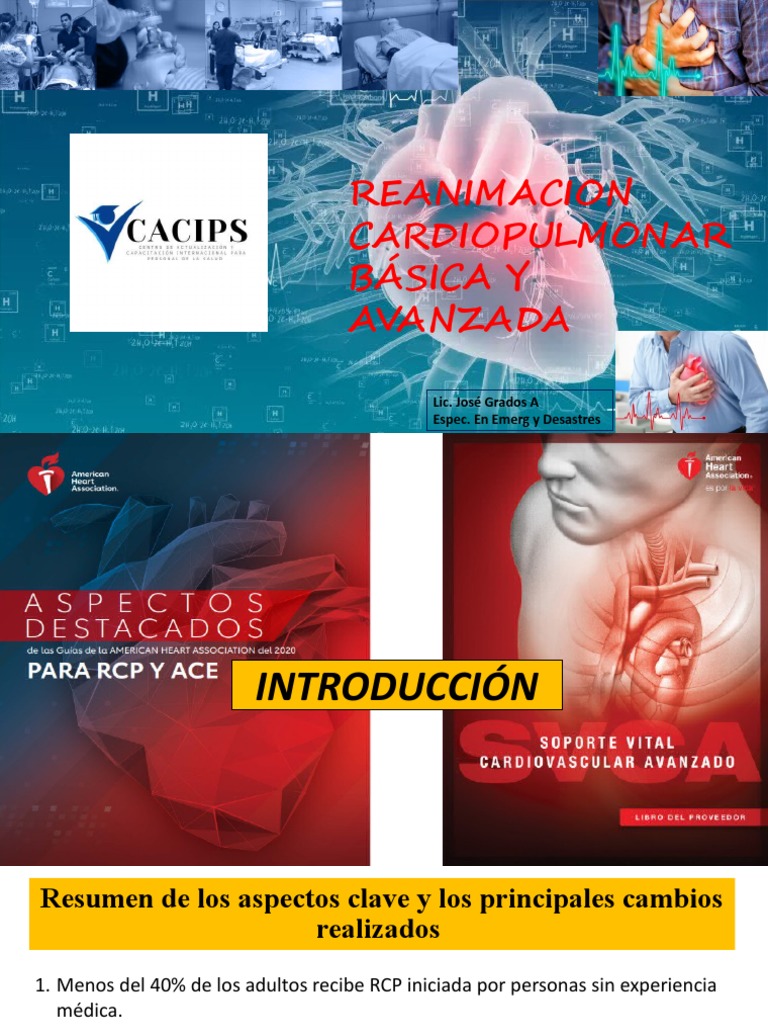 RCP Basico y Avanzado Cacips | PDF | Reanimación cardiopulmonar | Corazón
