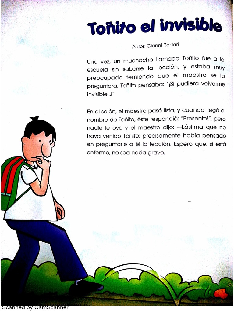 Cuento Toñito El Invisible | PDF