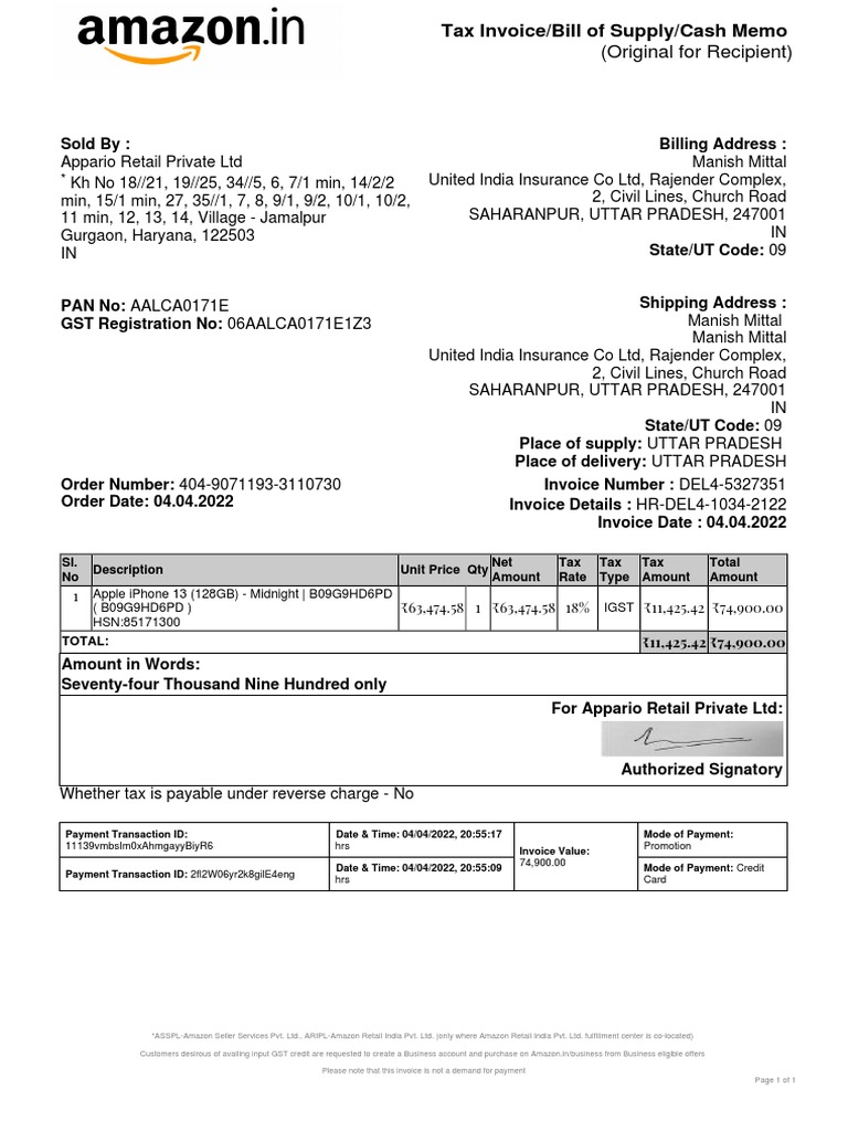 Invoice Edited | PDF