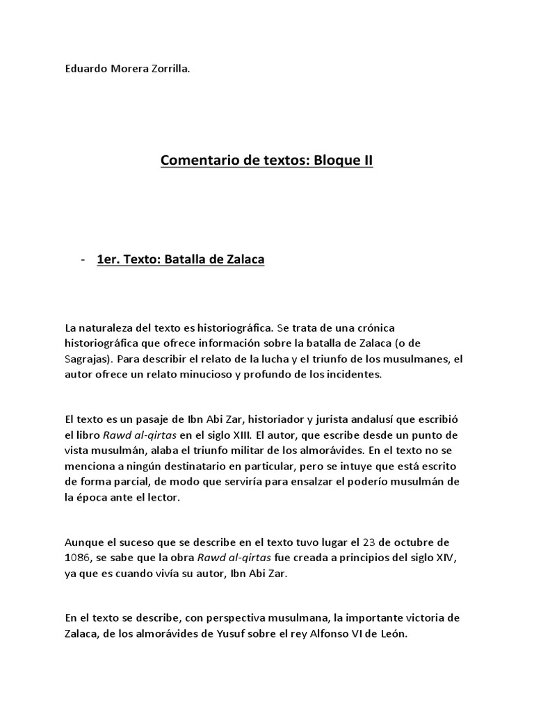 Crónica de la Batalla de Zalaca | PDF | Viajes y turismo | Historia