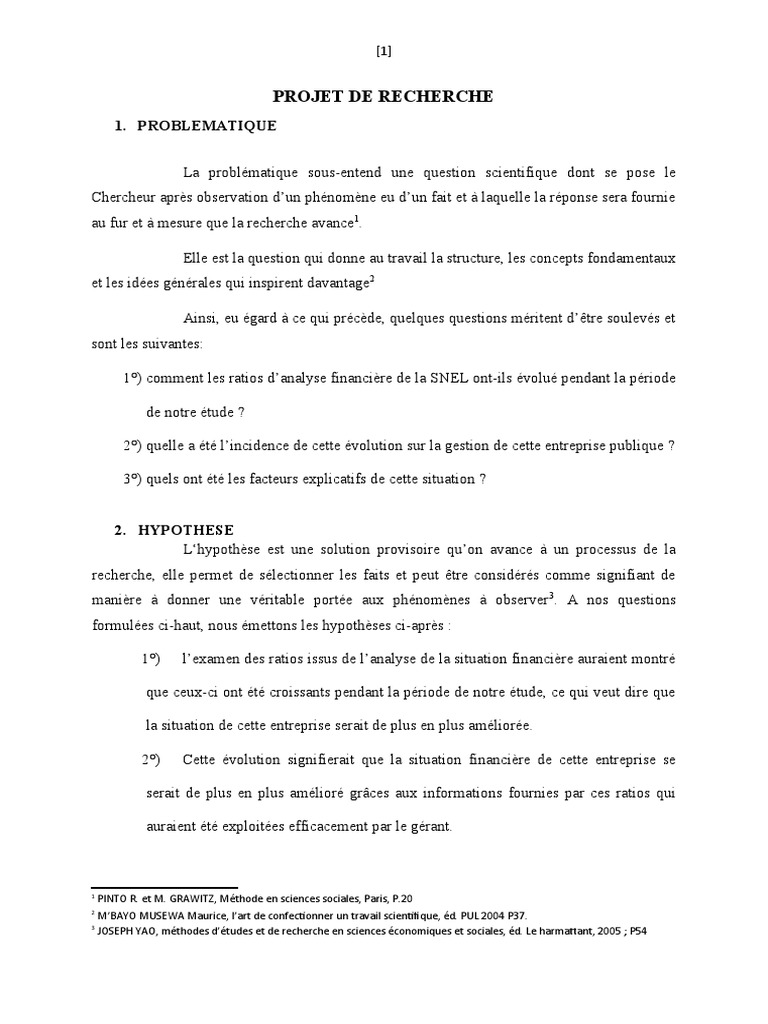Projet de Recherche | PDF