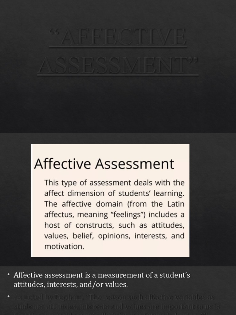 Affective Assessment Final | PDF