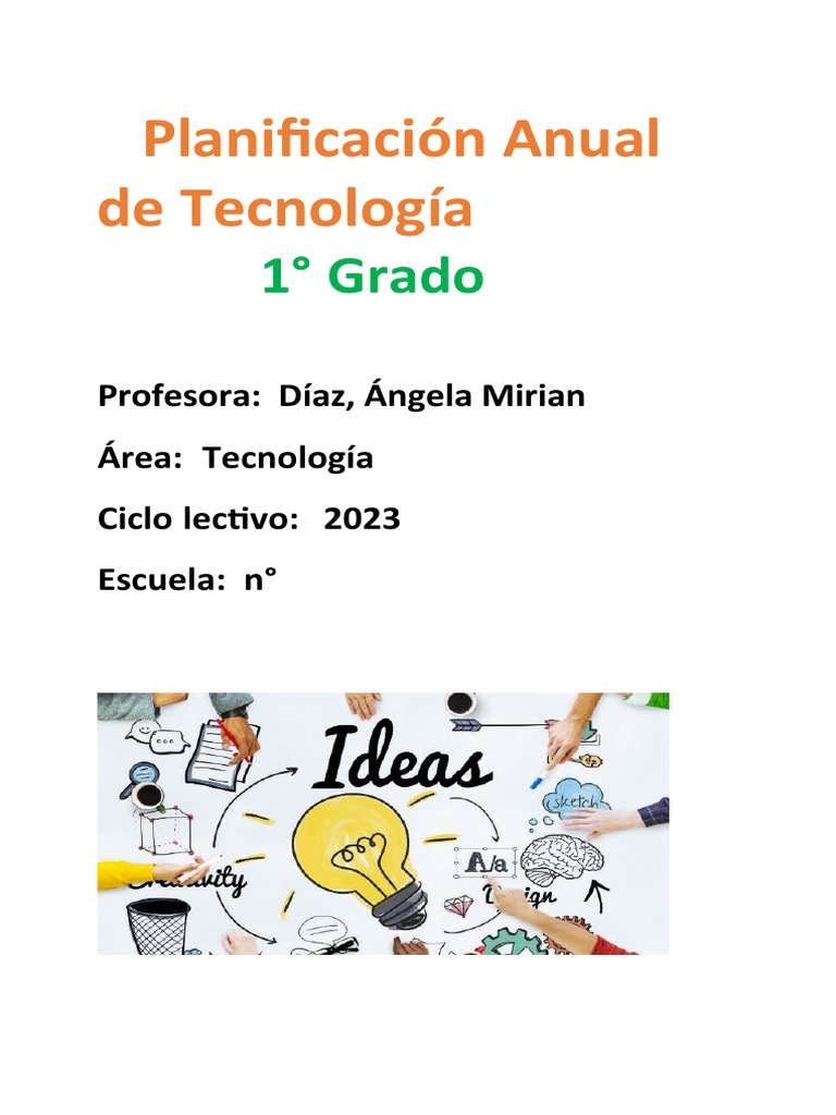 Planificación Anual de Tecnología | PDF