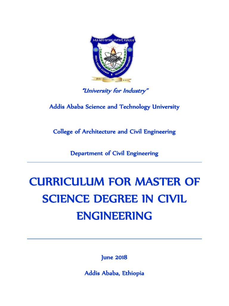 MSc Curriculum in Civil Engineering | PDF | Master's Degree ...