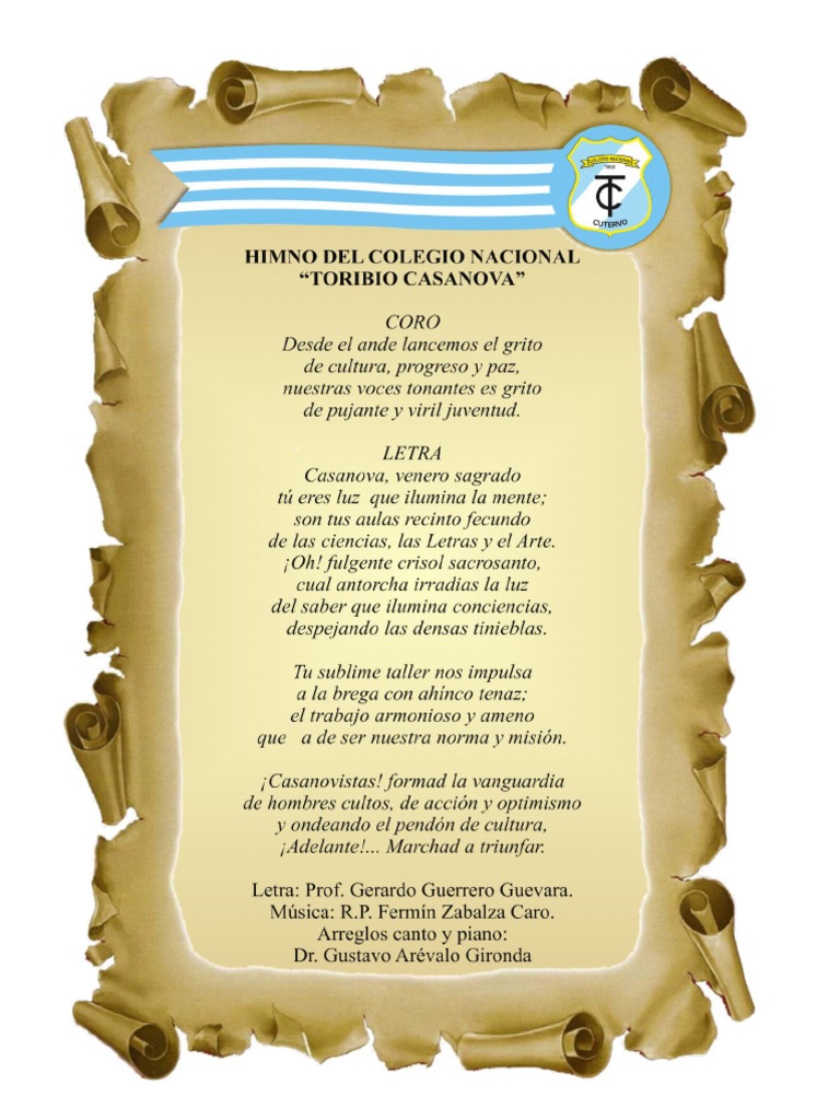 Himno Al Casanova Cutervo | PDF