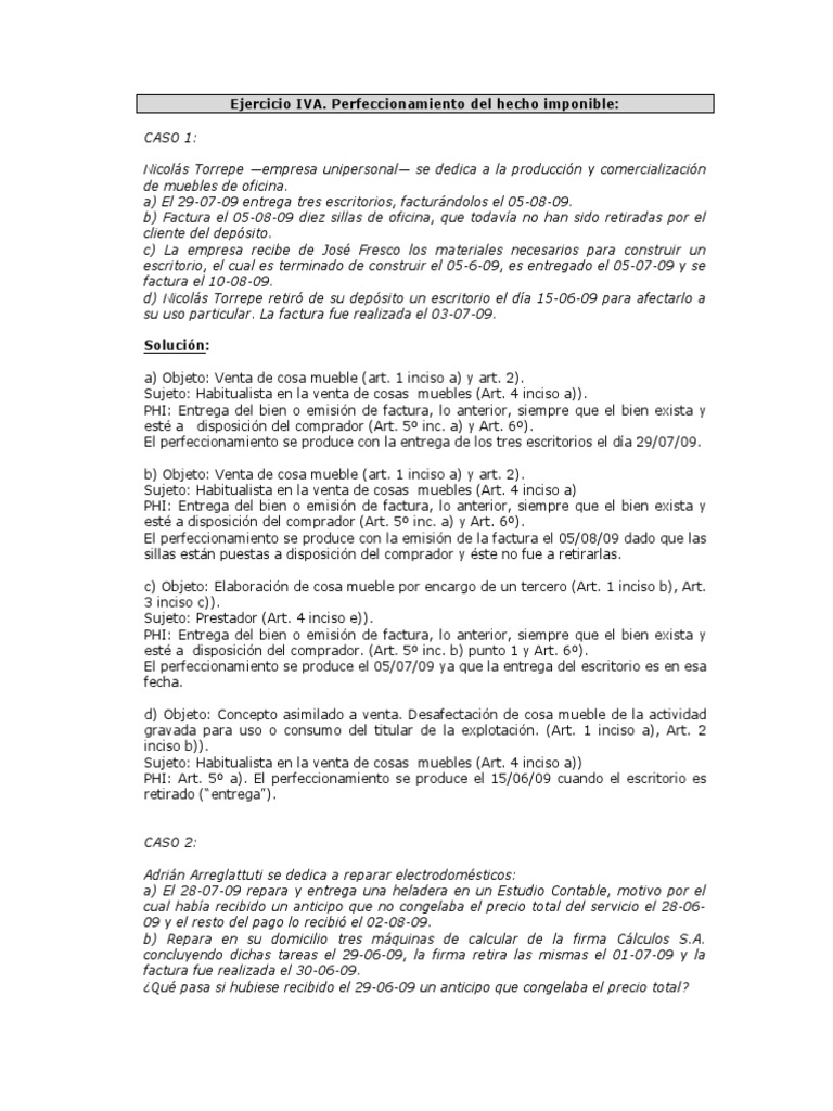 Ejercicio IVA PHI | PDF | Factura | Ley común Ejercicio IVA PHI | PDF | Factura | Ley común