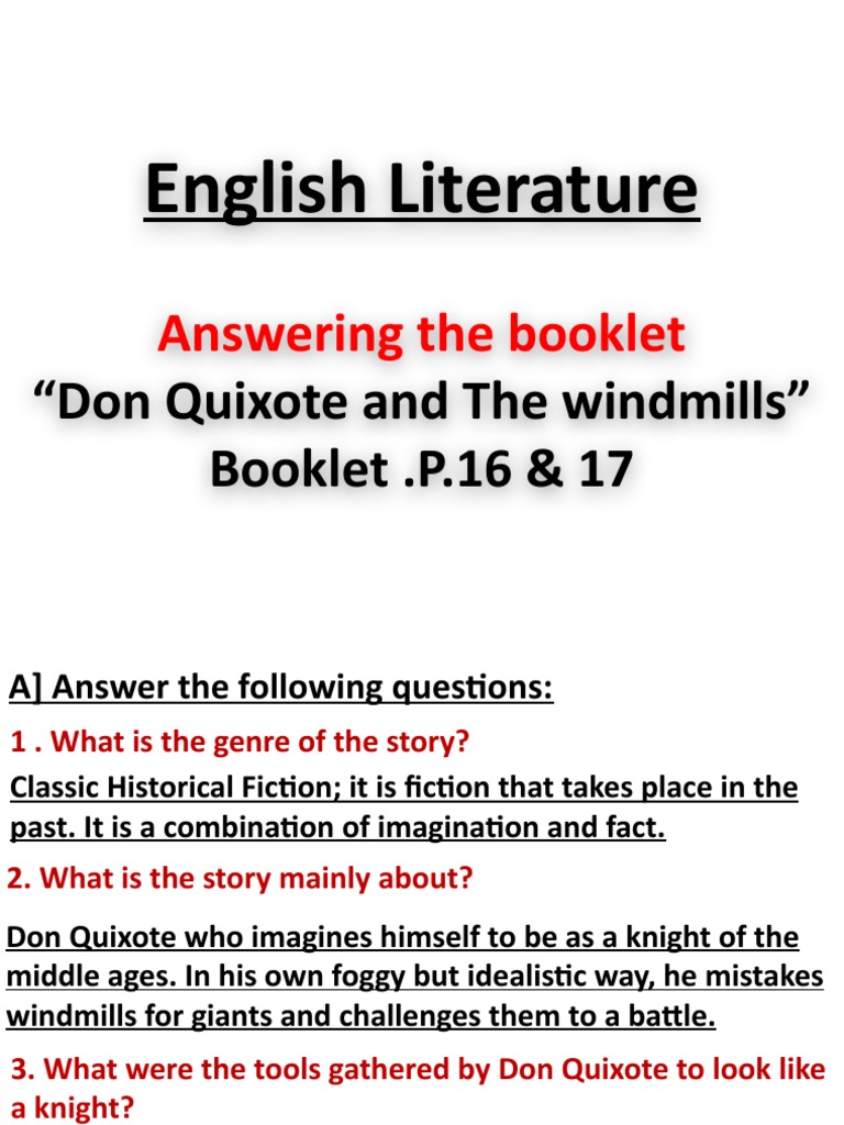 Don Quixote Questions and Answers Guide | PDF