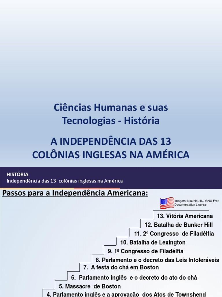 A Independência Das 13 Colônias Inglesas Na América | PDF | Treze ...