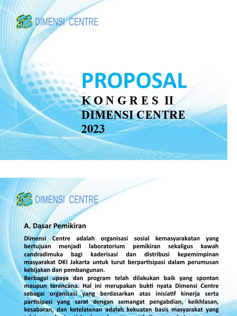 Proposal Dimensi | PDF