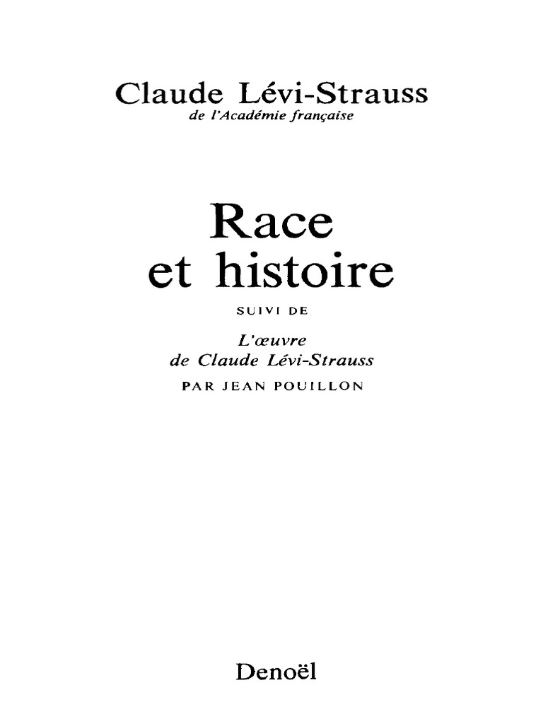 Race Et Histoire ( PDFDrive ) | PDF
