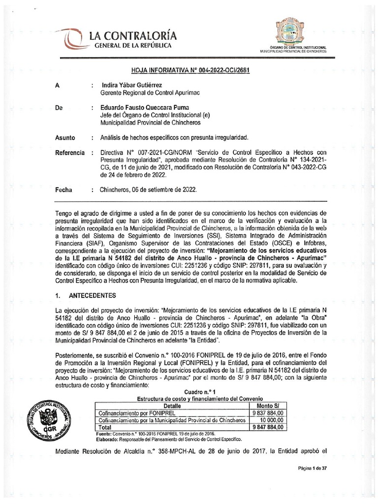 Hoja Informativa 04 2022 OCI 2681 | PDF