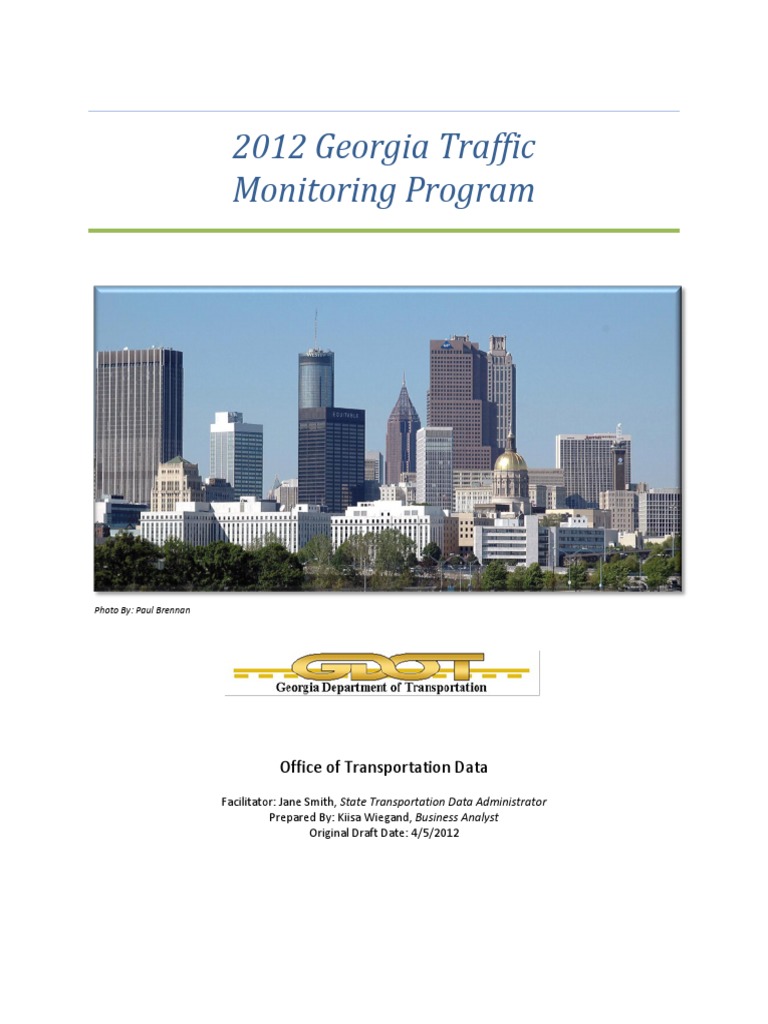 Georgia Traffic Monitoring Overview 2012 | PDF | Traffic | Transport