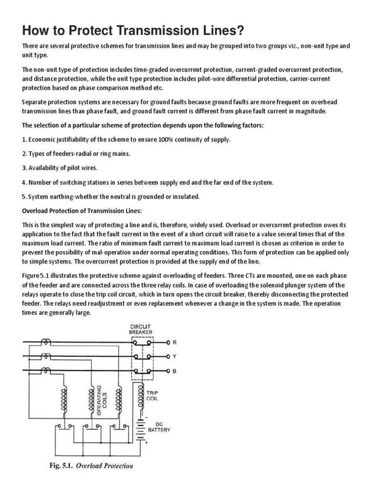 How To Protect Transmission Lines | PDF
