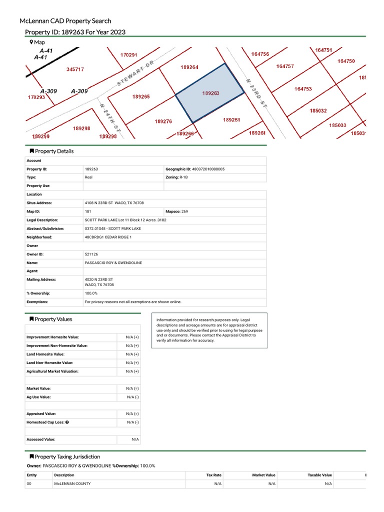 McLennan CAD Property Search - 1680711374747 | PDF | Real Estate ...