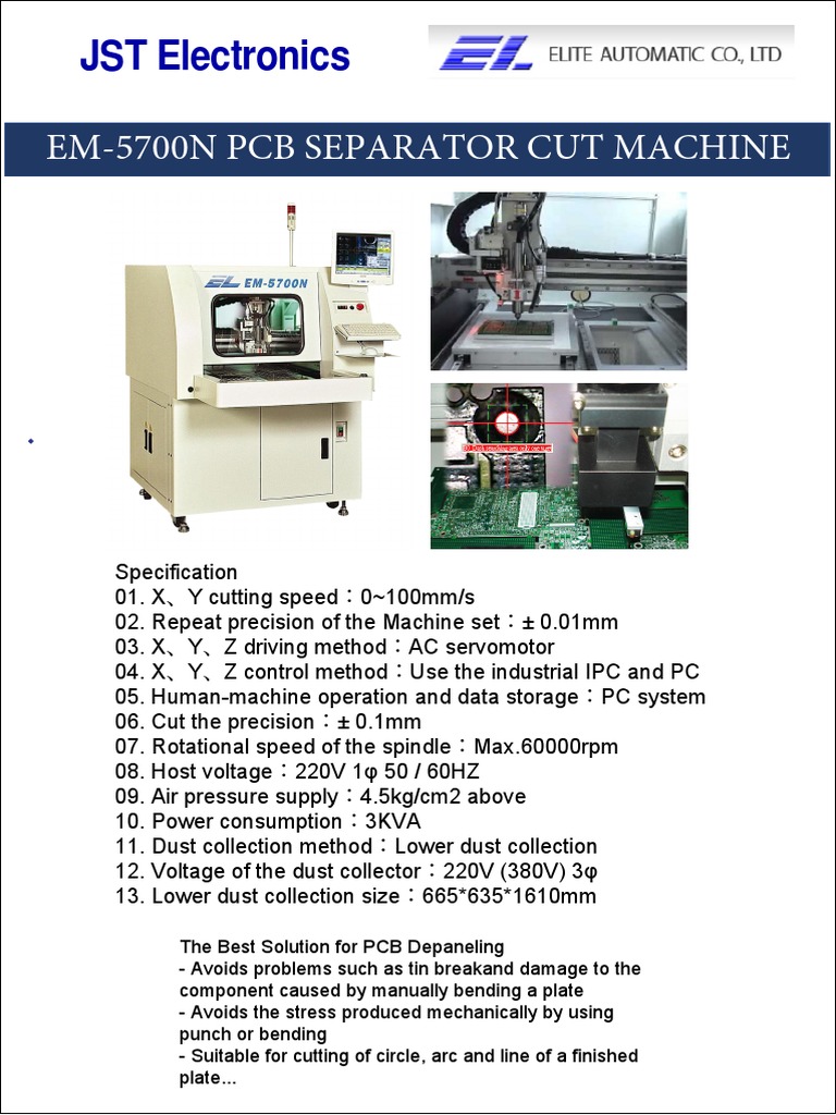 EM-5700N PCB Separator Specifications | PDF