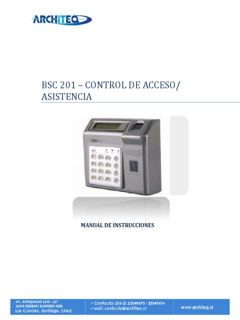Guía para la programación local del Control de Asistencia/Acceso BSC ...