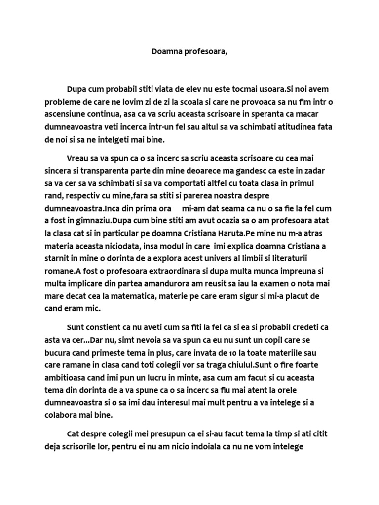 Scrisoare Romana | PDF