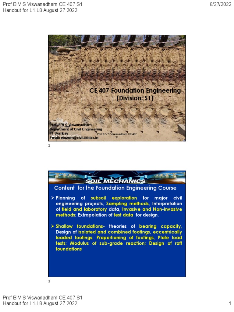 Handout 1 L1 - L8 CE407 S1 August 27 2022 | PDF