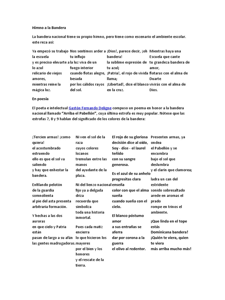 Himno a la Bandera | PDF | Bandera