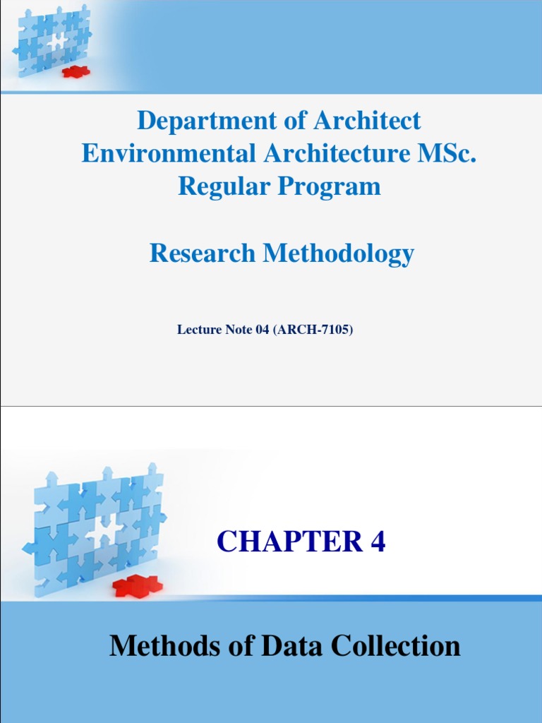Chapter 4. Methods of Data Collection | PDF
