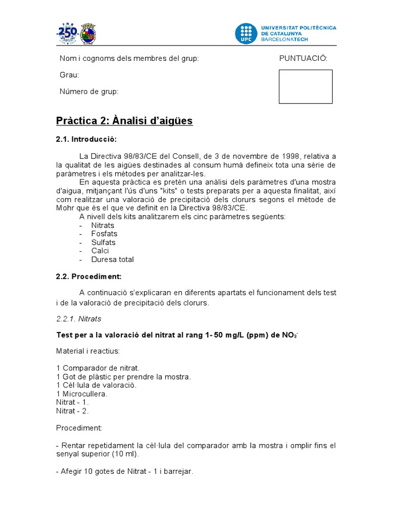 Practica2 Analisi Aigues | PDF