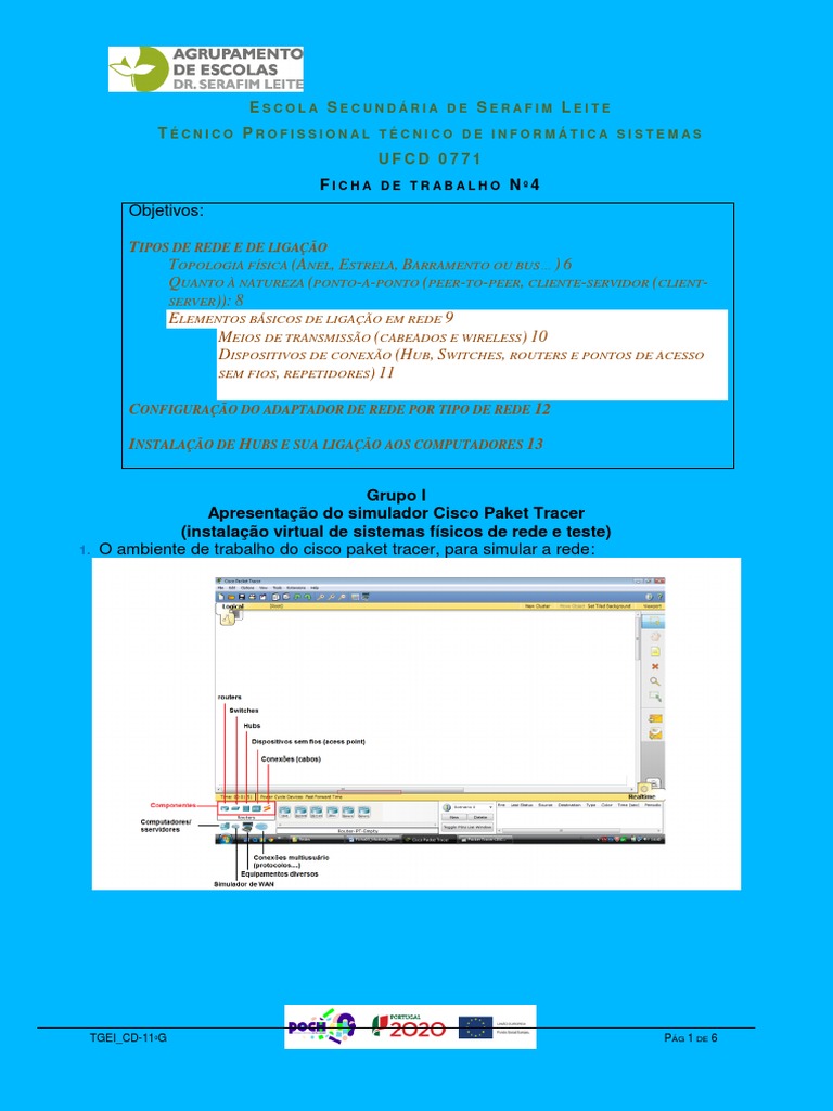Ficha04 -Packet tracer | PDF