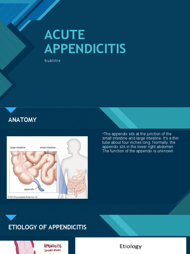 Acute Appendicitis Overview | PDF