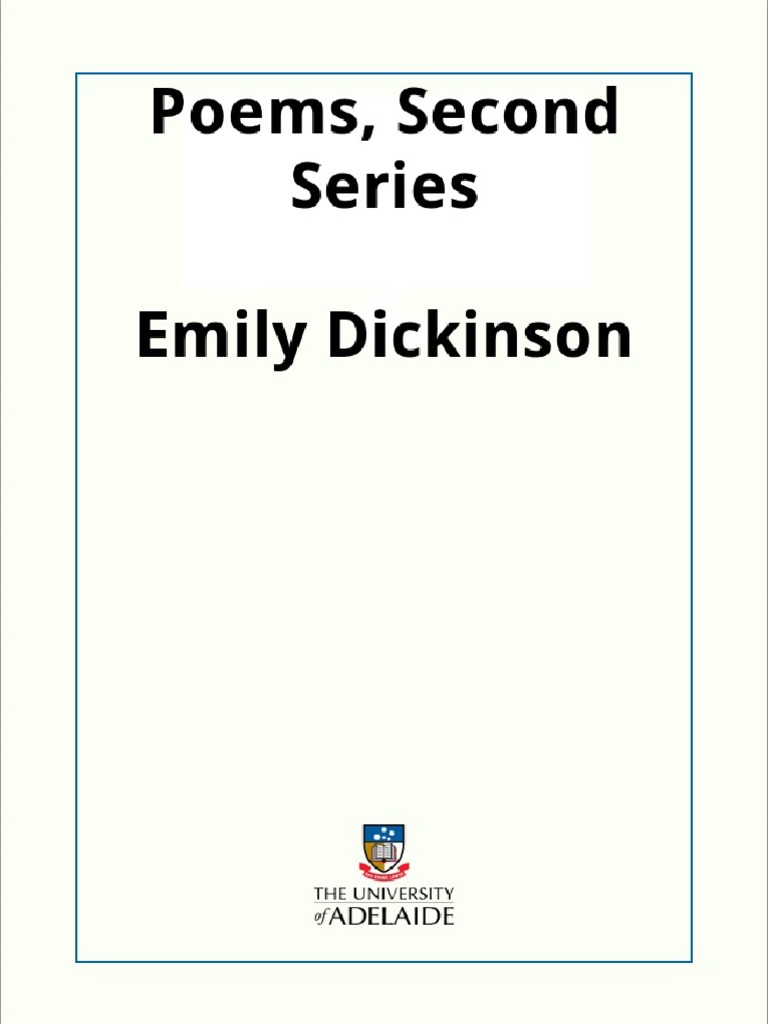Poems-Second-Series-Emily-Dickinson 2 | PDF | Emily Dickinson