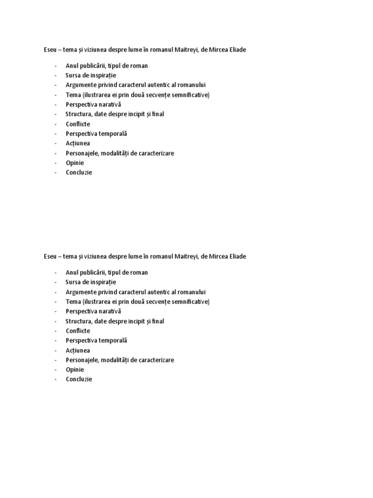 Eseu Maitreyi Schita | PDF