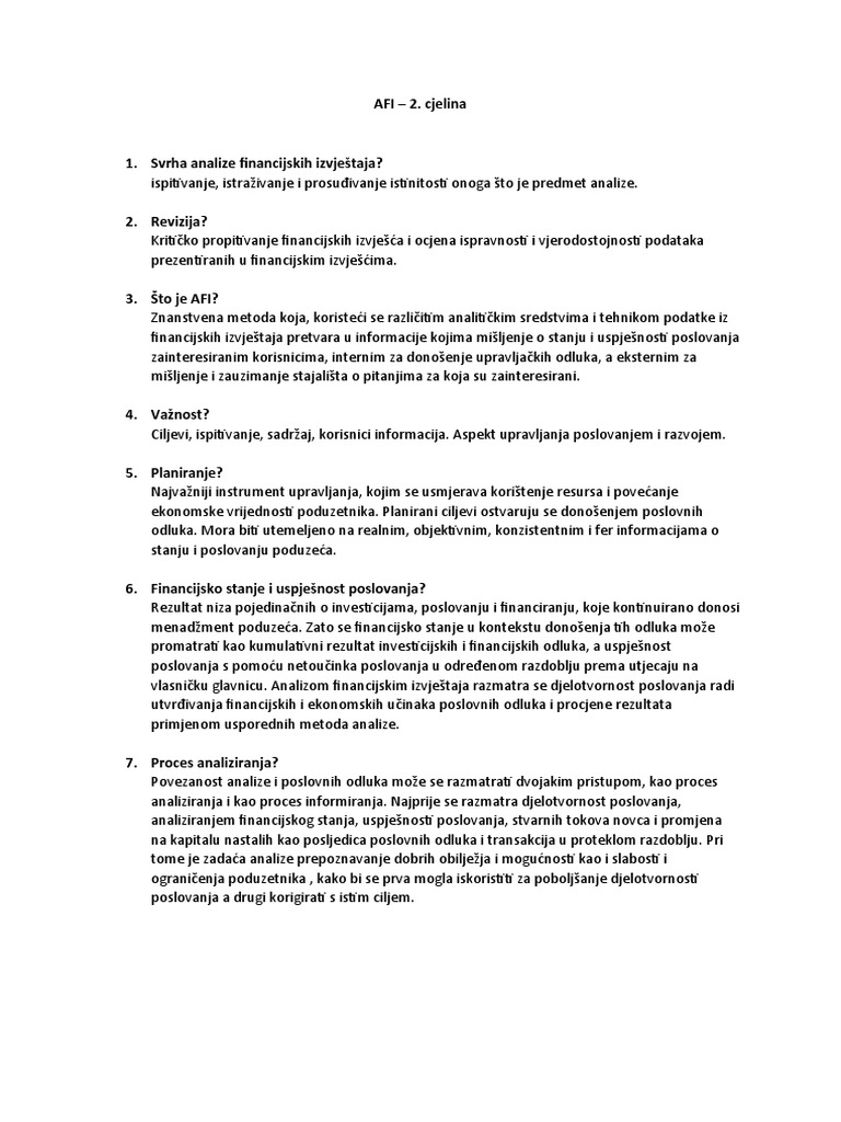 AFI - 2. Cjelina | PDF