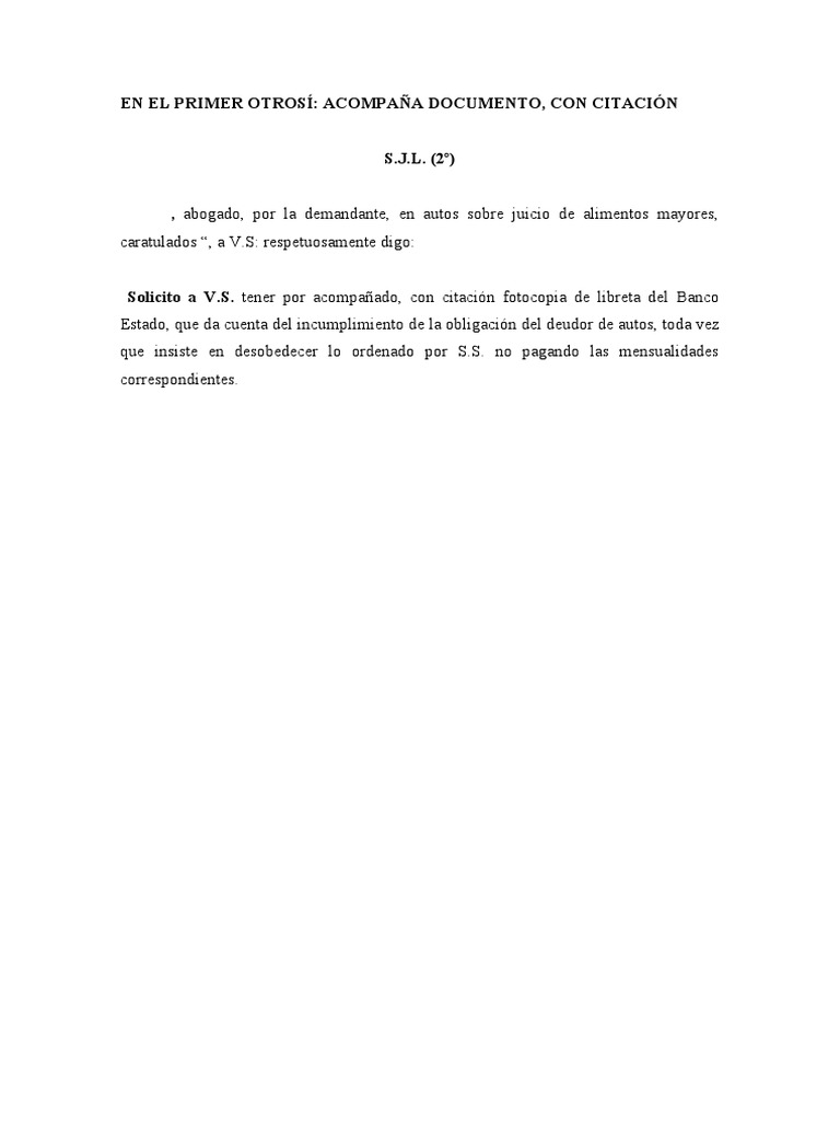 Acompaña Documentos Citacion | PDF