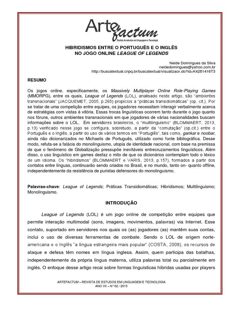 Hibridismo | PDF | Português (idioma) | Linguagem natural