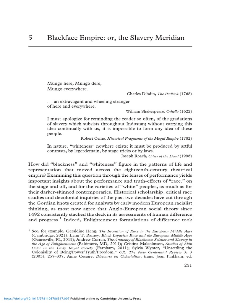 Kathleen Wilson, Strolling Players of Empire, Blackface Empire | PDF ...