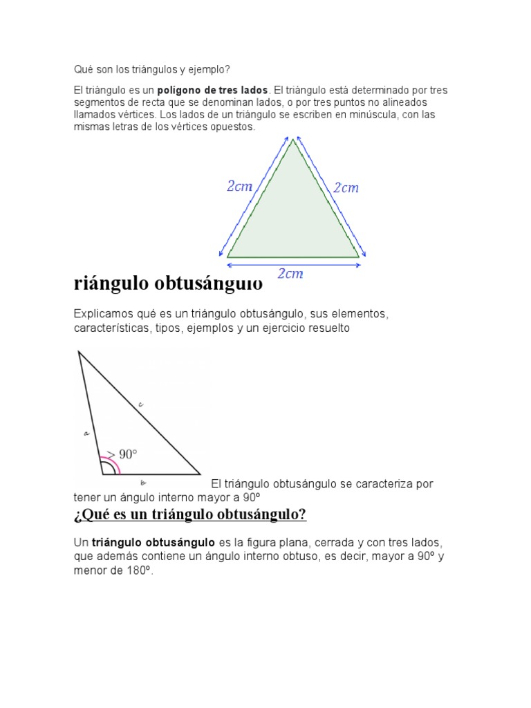Qué Son Los Triángulos y Ejemplo | PDF