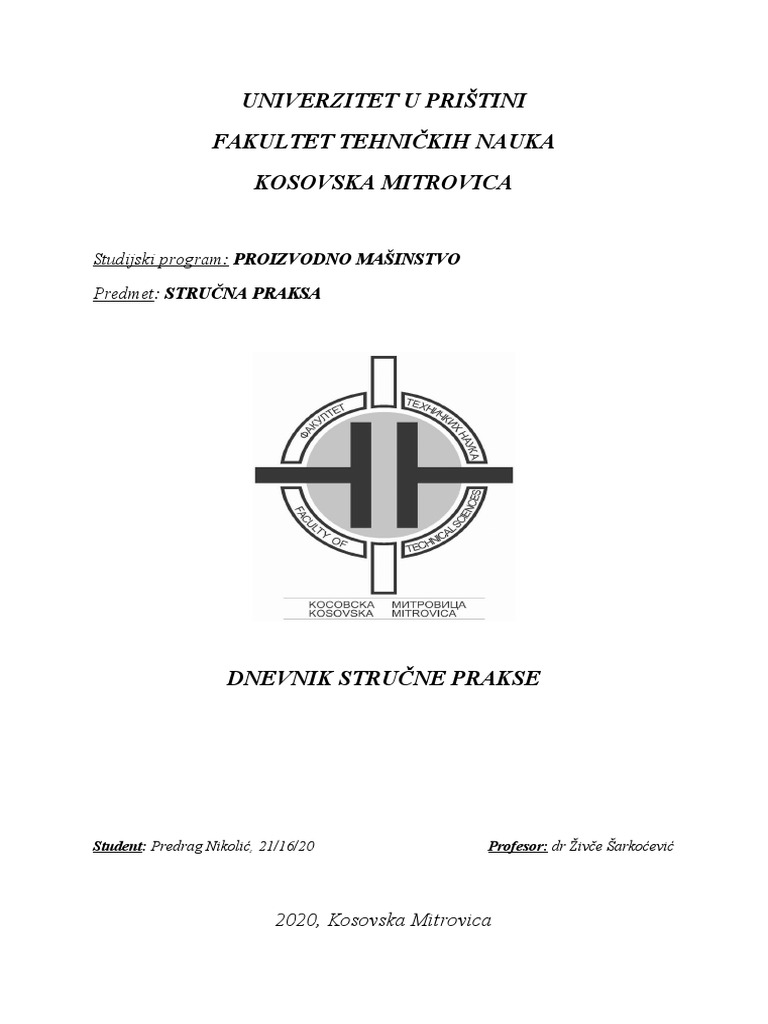 Dnevnik Strčne Prakse | PDF