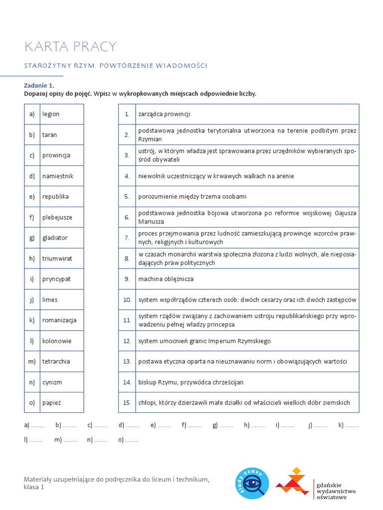 Karta Pracy: Zadanie 1 | PDF