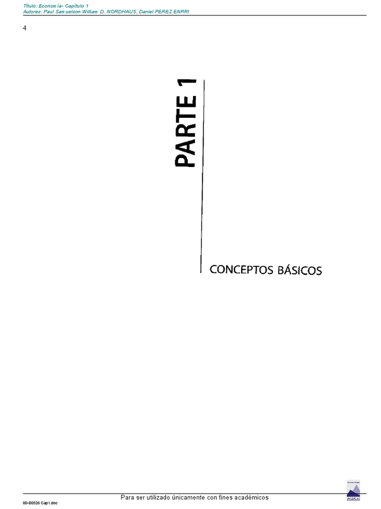 Economía Capítulo 1 Samuelson | PDF | Ciencias económicas