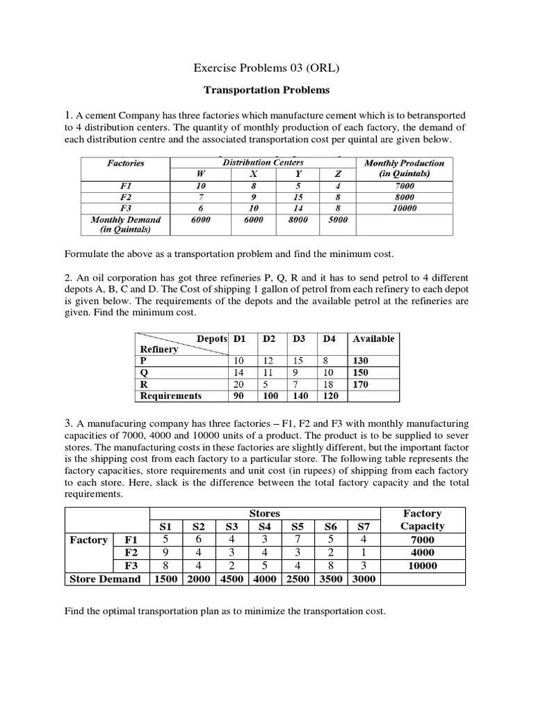 Exercise Problems 03 | PDF