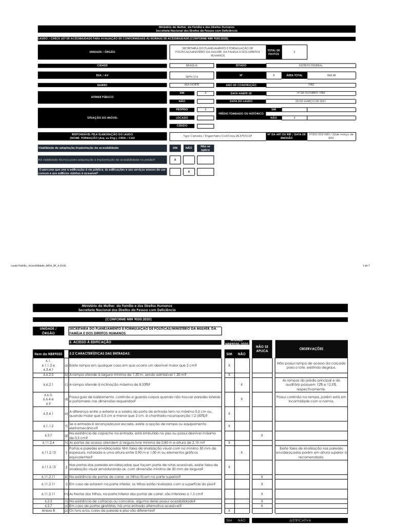 Checklist Laudo de Insalubridade | PDF