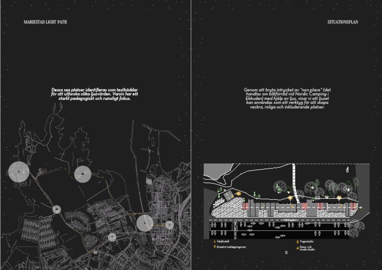 Mariestad Light Path Situationsplan: Växthotell Kreativt Matlagningsrum Yoga Studio Dans-Och ...