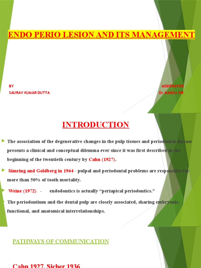 Endo Perio Lesion On 21st October | PDF