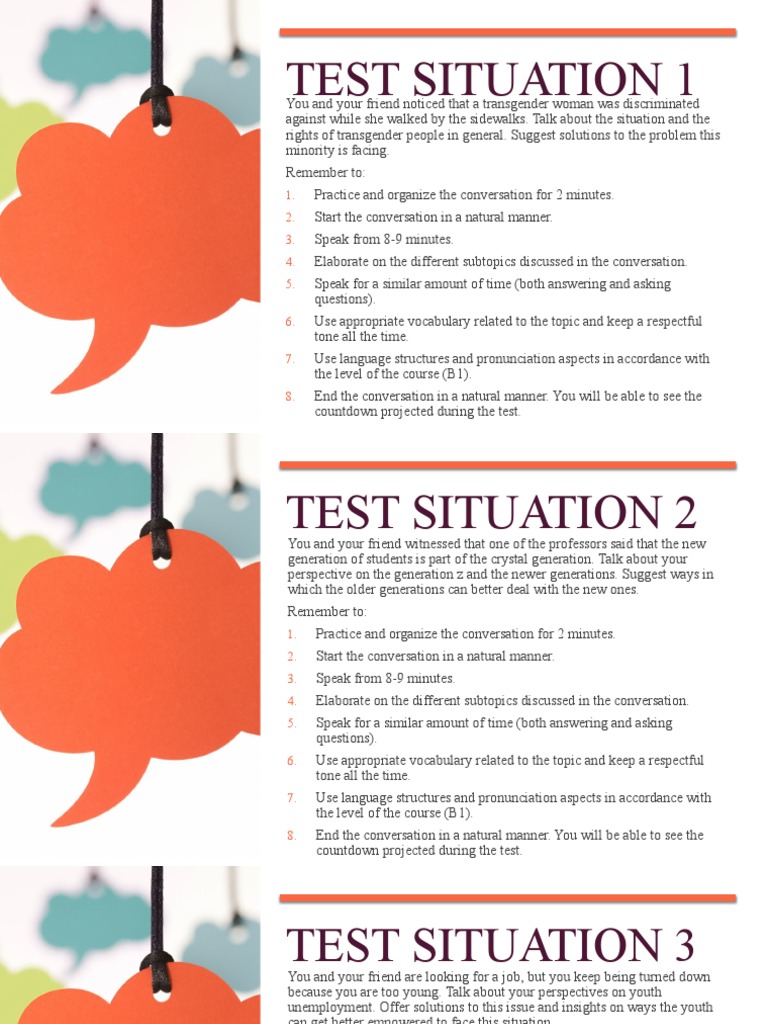 Test Situations | PDF
