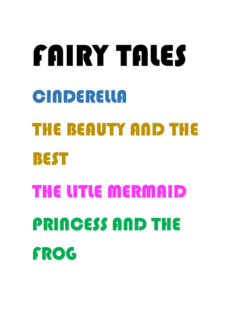 Fairy Tales | PDF