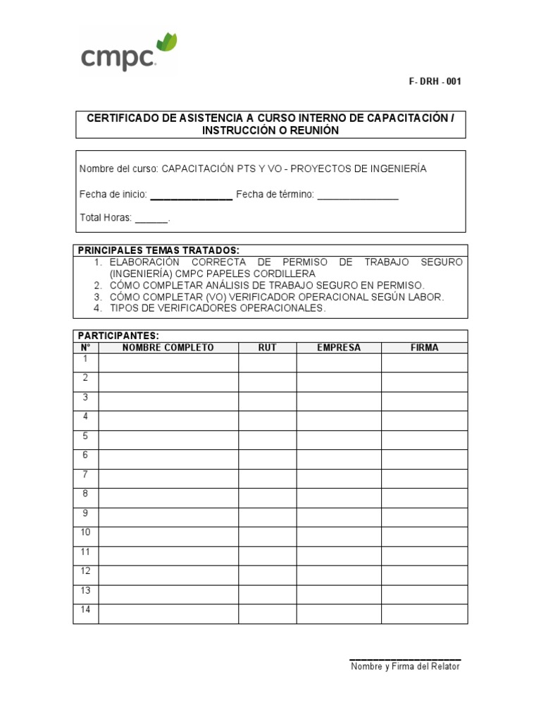 Capac. PTS Ingenieria y Vo | PDF